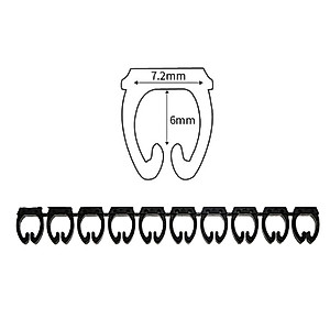 BAIRONG 100pcs 6mm2 Colourful C-Type Marker Number Tag Label for 6-10mm Wire, Cable Markers in A Box for RJ45 Cat6 and Cat5E Cables, RG TV Cables