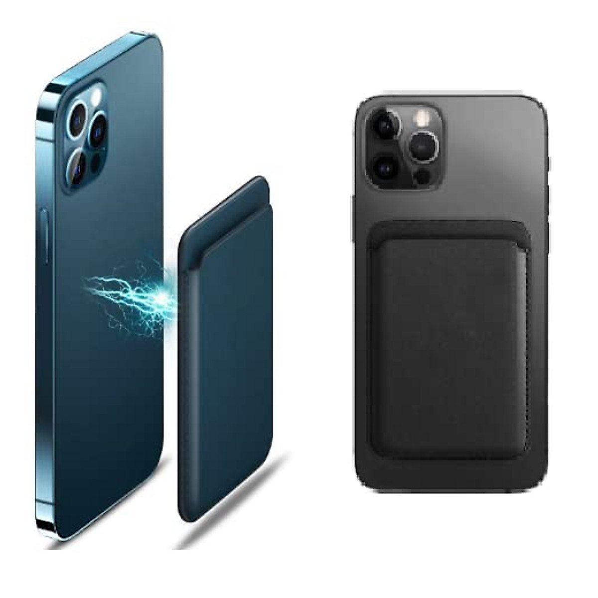 Lacase Magnetic Leather Card Wallet Holder with MagSafe for iPhone 14 Series/iPhone 13 Series/iPhone 12 Series, (Brown)…