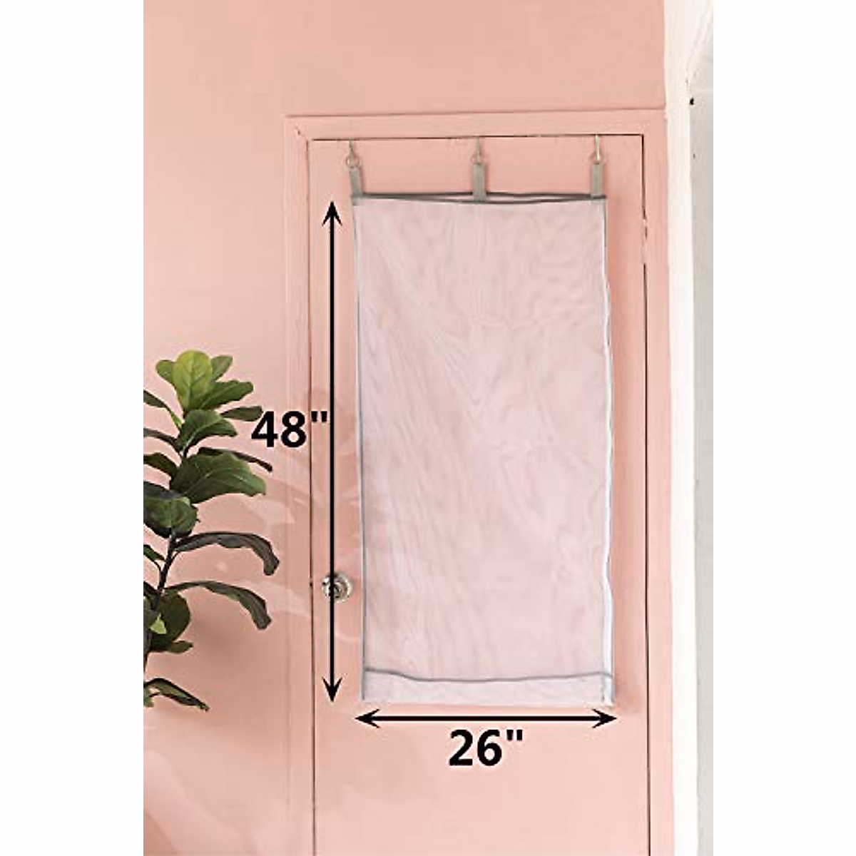 ALYER Ultra Large Door Hanging Mesh Laundry Hamper Basket,Collapsible Stuffed Animal Storage Bag Organizer (Gray)