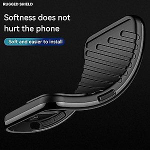 DFTCVBN Phone Case for Redmi Note 8 Pro Case, M1906G7I Case with Screen Protector, Military Grade Shockproof Rugged Shield Anti-Scratch Soft TPU Back Cover Cases for Xiaomi Redmi Note 8 Pro Black