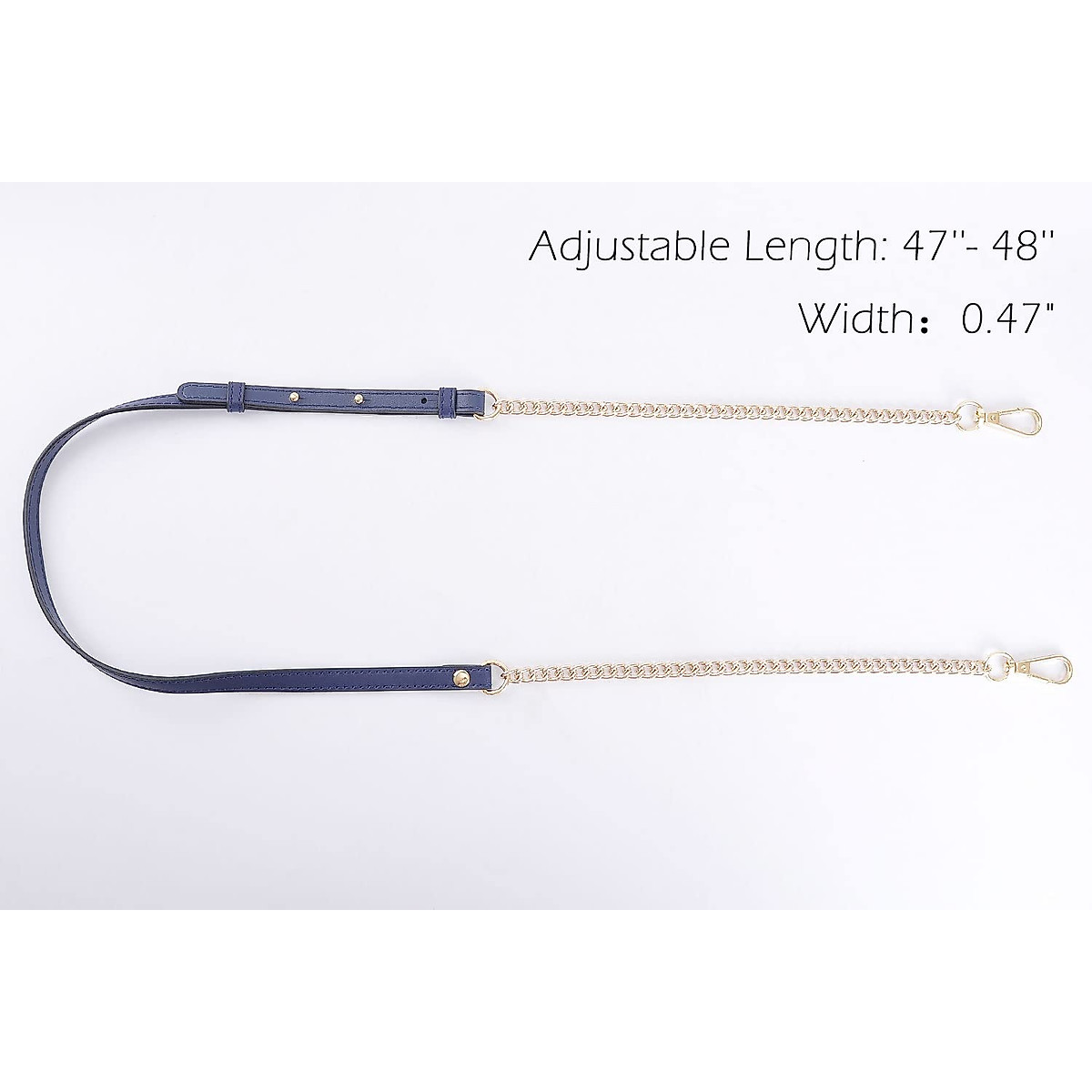 VanEnjoy Genuine Leather Chain Strap Replacement Purse Crossbody Bag Handbag Adjustable (Black)