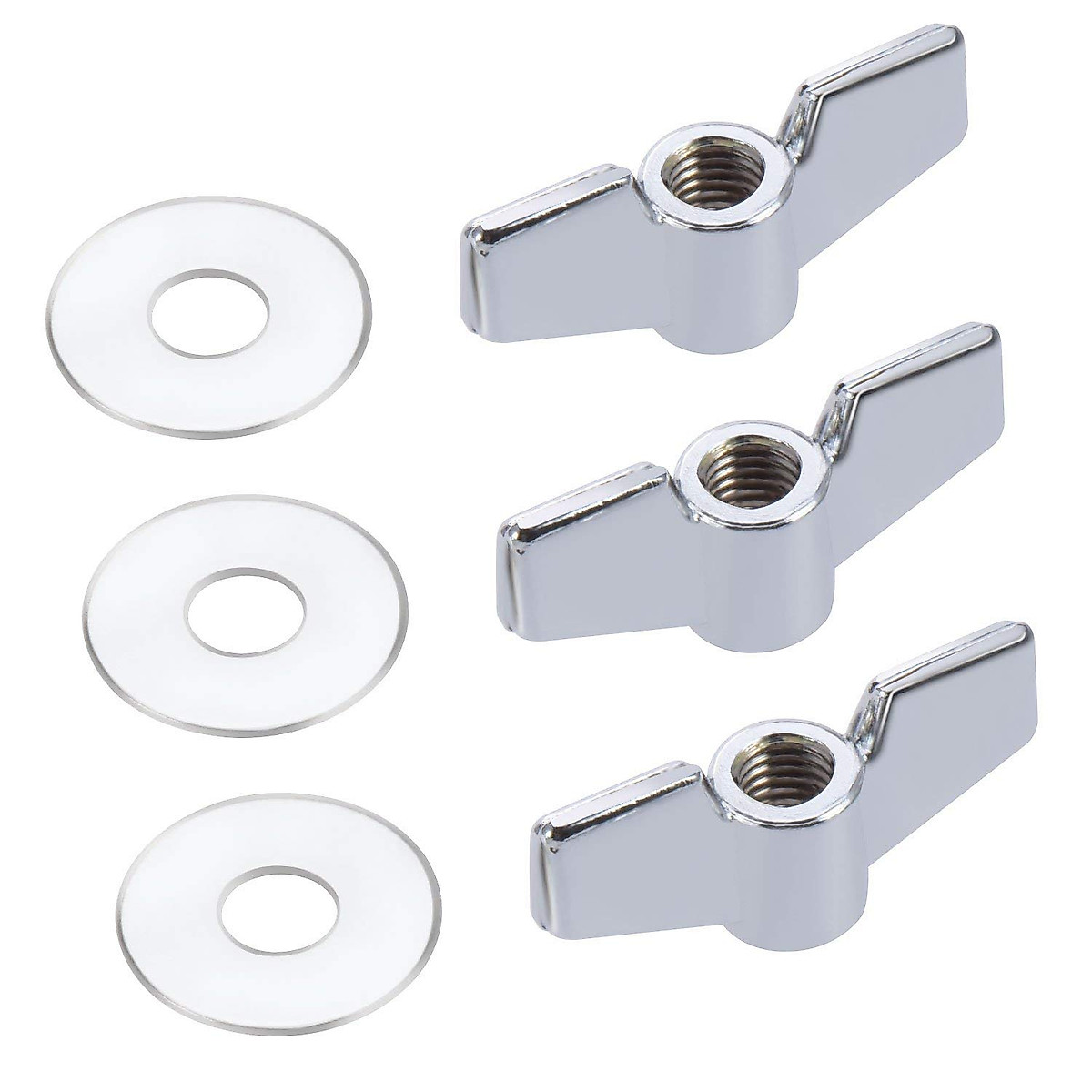 (21 Pieces) Cymbal Replacement Accessories, Cymbal Felts Hi-Hat Clutch Felt Hi Hat Cup, Felt Cymbal Sleeves with Base Wing Nuts, Washer, Sleeves and Base Wing Nuts Replacement for Drum Set