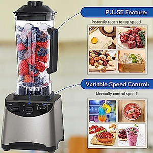 Professional Blender with 1400-Watt, 2 Modes Countertop Smoothie Maker Blender with 1.8L BPA-free Food Container, 6 Stainless Steel Blades Personal Kitchen Blender for Fruits Shakes and Smoothies