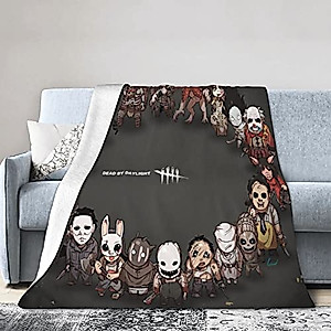 Dead by Game Daylight Throw Blankets Soft Comfortable Warm Anti-Pilling Flannel Blanket for Sofa Custom Air Conditioning Blanket for All Season 50"X40"