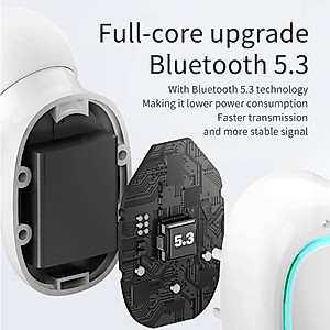 BRANTIZE Wireless Earbuds Bluetooth Headphones 50Hrs Playtime, with Built in Noise Cancellation Mic with Charging Case, Headphones with 5.3 Stereo Sound, Waterproof Ear Buds for iPhone and Android
