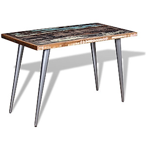 Kitchen Table Industrial Design Dining Room Table Modern Multifuntional Desk for Living Room Home Office,Dining Table Solid Reclaimed Wood 47.2"x23.6"x30"