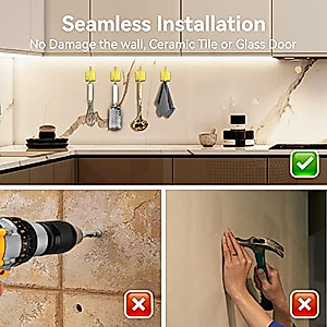 ARIOSOX 4-Packs Heavy Duty Adhesive Hooks, Waterproof Stainless Steel Bathroom Hooks for Towels, Shower Cap and Towel Robe, Closet Hook Wall Mount for Home, Kitchen, RV,Bathroom,Office (Gold)