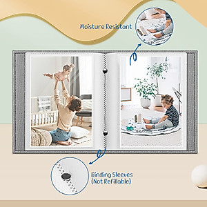 Fintie Photo Album 4x6 Photos - 52 Photos Small Mini Capacity Premium Vegan Leather Cover Photo Album, Portable Wallet Photo Album for Family Wedding Boys Girls, Raining Hearts