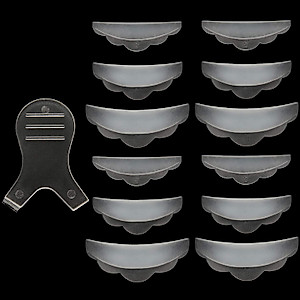 Silicone Eyelash Perming Tool Set, include 6 Pairs Eyelash Perming Curler Silicone Pad and Lash Y Brush, 13 Pieces Totally