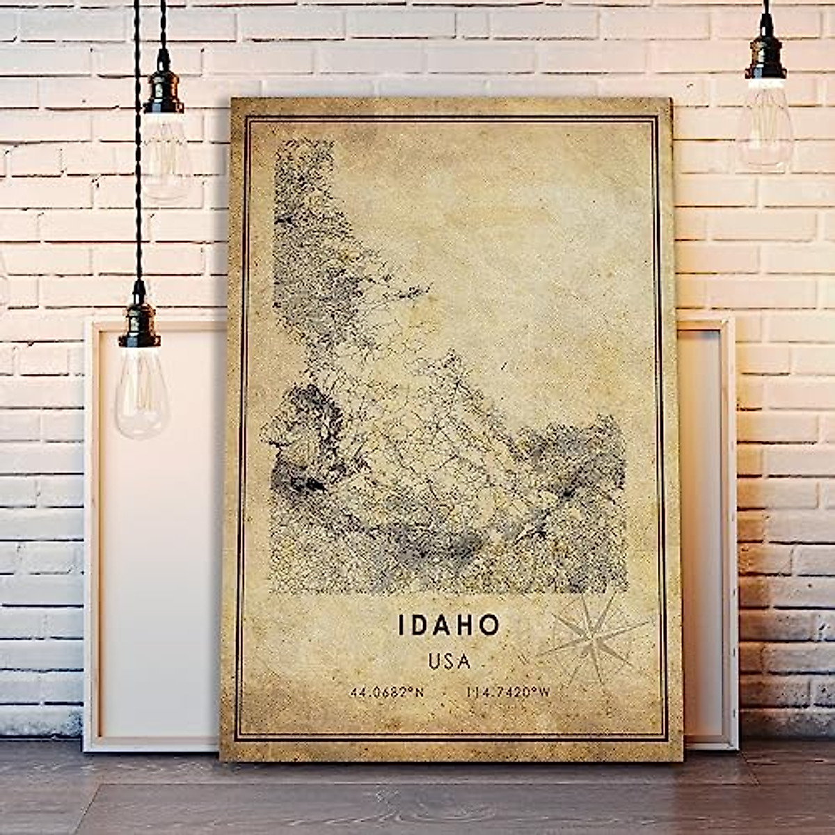 Idaho Map Print Idaho Map USA Map Art Idaho City Road Map Poster Vintage Gift Map