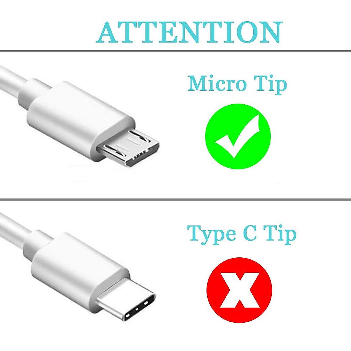 Micro Wall Charger Compatible with Samsung Galaxy Tab A 10.1 (2016), 8.0, 7.0, 9.7, Tab E, S2, Tab 4, 3, SM-T580/ 550/530/ 387/585/ 290/295 Tablet with 5Ft Charging Cable Cord (White)