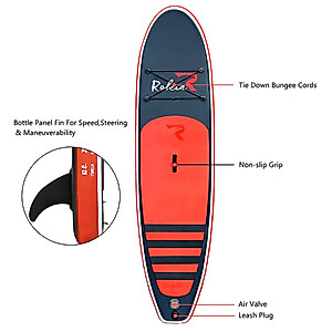 Rokia R SUP Inflatable Stand Up Paddle Board | Youth Paddle Board iSUP for Fitness&Yoga&Fishing on Flat Water