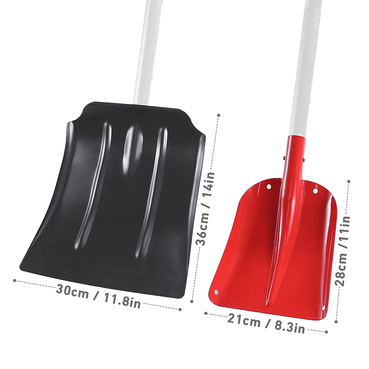 COFIT 47" Retractable Snow Shovel, Bigger Shovel Spade Aluminium Alloy Snow Sand Mud Removal Tool for Car Outdoor Camping and Garden, Detachable Four-Piece Construction, Black
