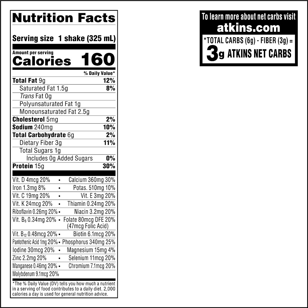 Atkins Chai Tea Latte Protein Shake, 15g Protein, Low Glycemic, 3g Net Carb, 1g Sugar, Keto Friendly