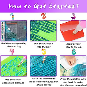 QAZWSX Full Round Drill African Black Angel Woman Art Diamond Painting Art Kits for Adults Beginners Paint with Gem Crystal Home Wall Decor 12x16 Inch