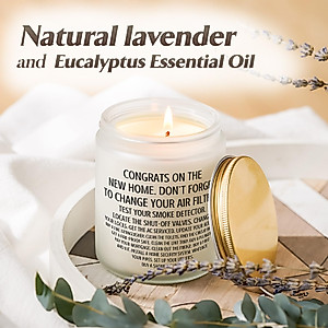 Housewarming Gifts New Home Candle, House Warming Gift for New House, New Apartment Home Gifts Idea for First Time Homeowner Neighbor Friend, Woman, Man, Female-Lavender Scented Candle