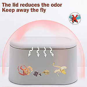 Business King Mini Desk Trash Can with Lid with 90 Pcs Trash Bag, Lint Bin 0.5 Gallon Countertop Waste Bin for Table Tiny Garbage Can for Office Bedroom (White)