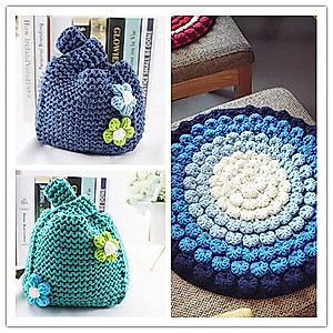 T Shirt Yarn, Tshirt Crochet Yarn for Crocheting Bag/Craft Project/Home Decor, 3.3oz/100g, 30yds/27m with Polyester Spandex Blend Stretch Fabric (Royal Blue)