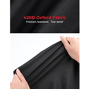 KEMIMOTO ATV Seat Cover Four Wheeler Seat Cover Water-Resistant Universal Compatible with Polaris Sportsman Fourtrax Can-Am Kawasaki Arctic Cat CFMOTO, Black