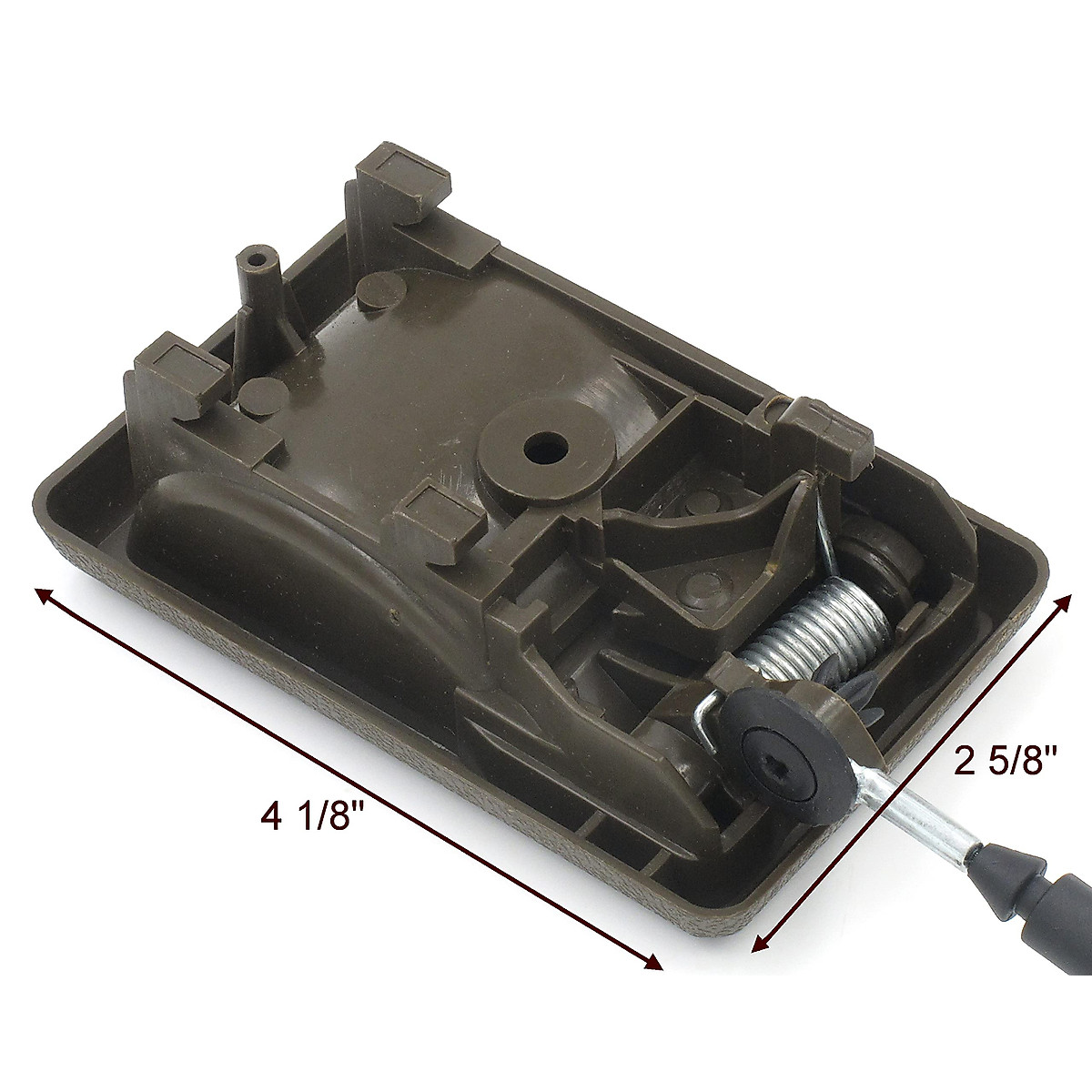 KUANYUOO Flapper Style Recliner Release Handle,Recliner-Handles Lane Replacement for Lane and Action,2 5/8" Exposed Wire,Oval tip,Overall Length of Cable 23 1/2" (Brown)