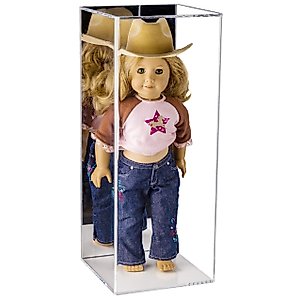 Better Display Cases Clear Acrylic Table Top Figurine Display Case with Mirror for Doll Bobblehead Action Figure or Collectible Toy Figure (A085-MB)