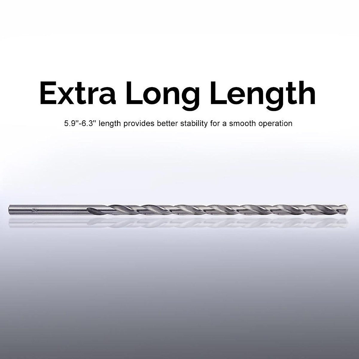 Twist Drill Bit, 2-5mm Extra Long High-Speed Steel Straight Shank Professional Twist Drill Bit Mini Micro Drill Perfect Use Tool for Wood Steel Wood Plastic Aluminum Alloy