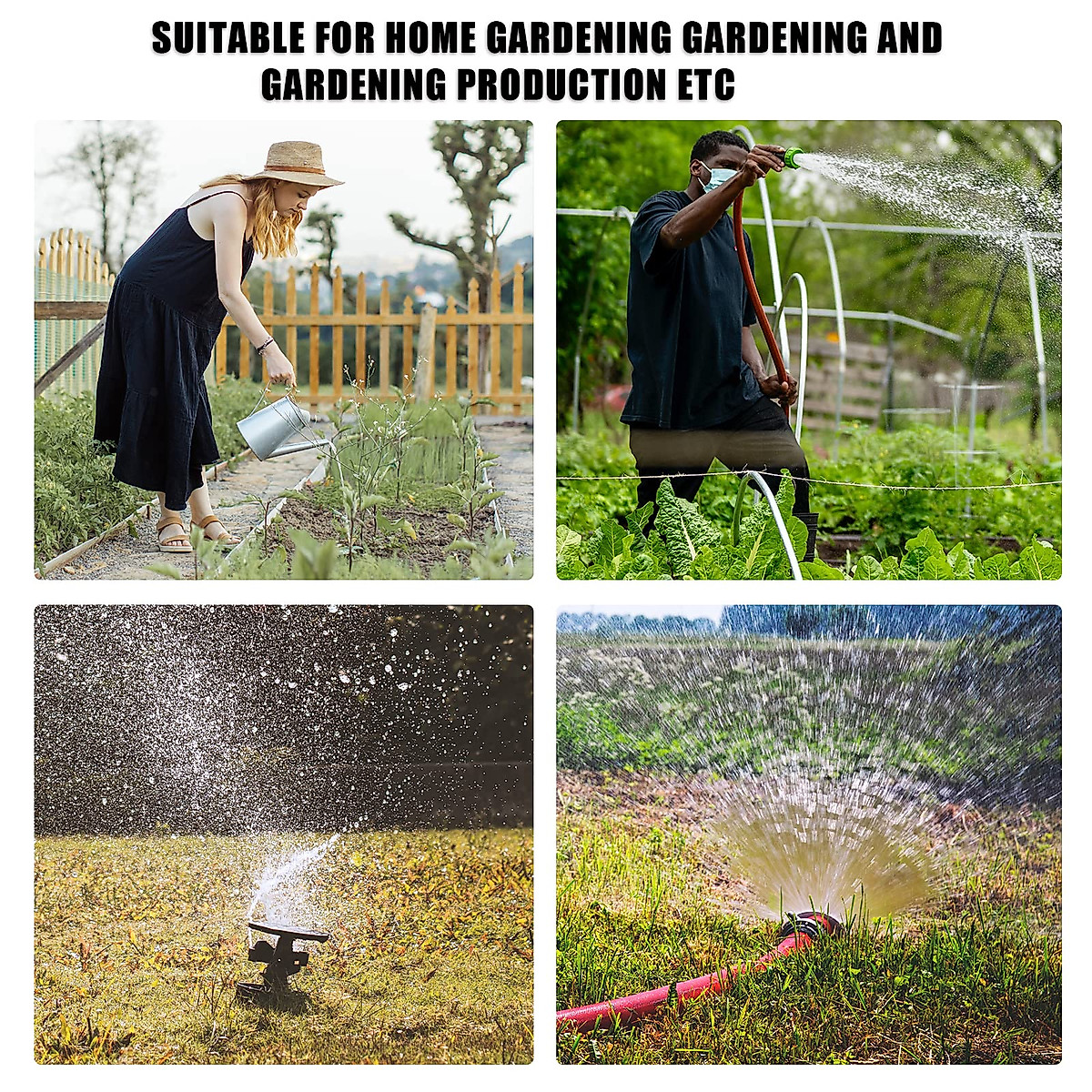 AIEX 100pcs Drip Irrigation Plugs, 1/4" Drip Tubing End Cap Irrigation Stopper Goof Hole Plugs Drip System Parts for Home Garden Lawn (Black)