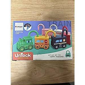 Kizmyee Montessori Toy for 18+ Months Old Toddler, Lock and Key Car Toys, Sensory Toy Matching & Sorting Toys Early Learning Toy with Number for Toddlers, Preschool Children, Boys and Girls