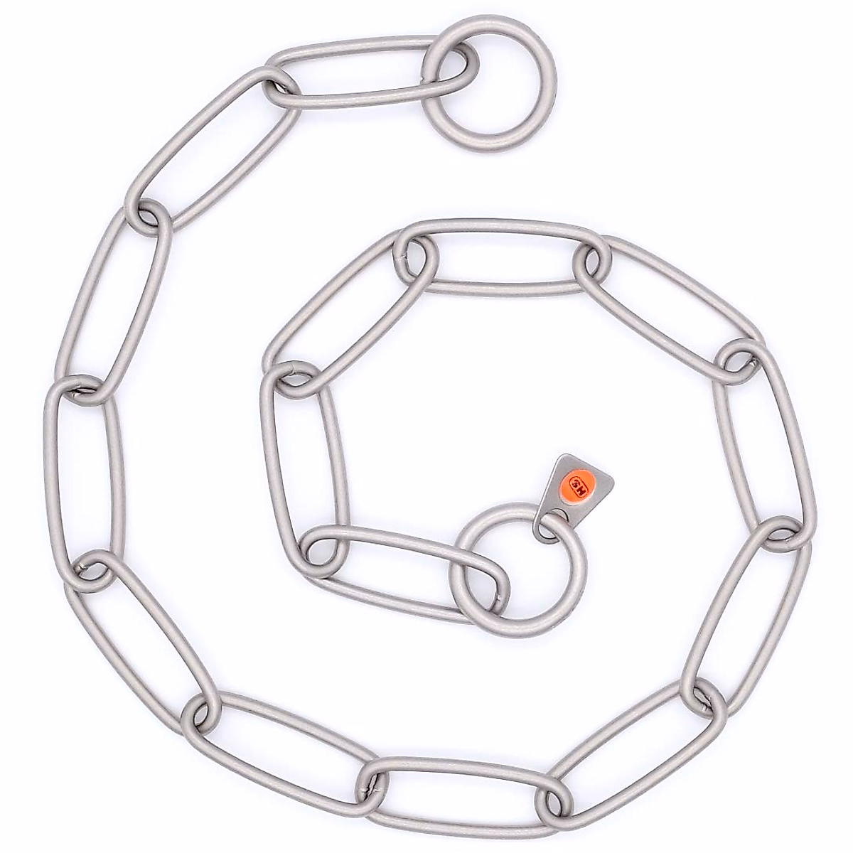 Herm Sprenger - Matt Stainless Steel Scratch Resistant Long Link Fur Saver Dog Collar - Professional Training Collar - Made in Germany (21 inches (53 cm))