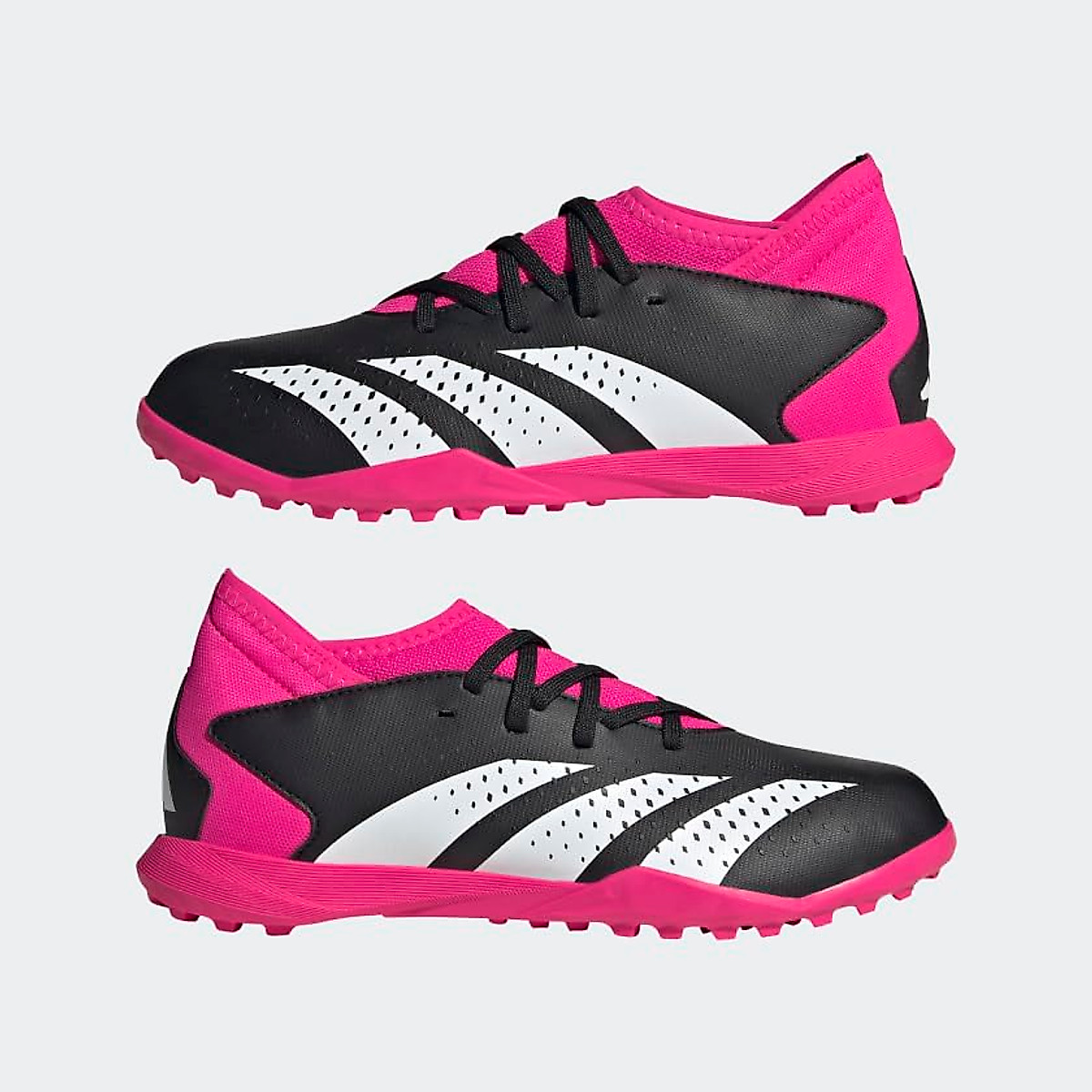 adidas Predator Match Unisex-Child Shin Guards Accuracy.3 Turf Black/White/Team Shock Pink 1