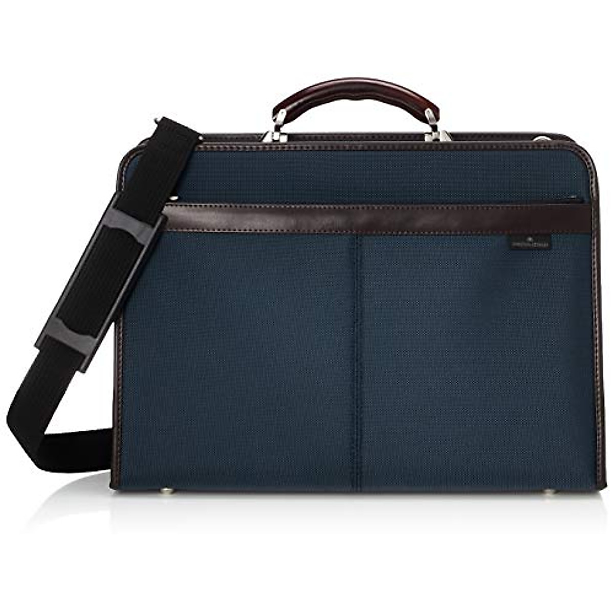 CHRISTIAN GEORGES(クリスチャンジョルジュ) Wooden Dares Bag, Japan, Made in Toyooka, CG2108, Navy (16.1 inches)