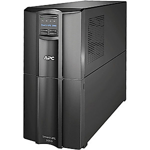 APC 3000VA Smart UPS with SmartConnect, SMT3000C Sinewave UPS Battery Backup, AVR, 120V, Line Interactive Uninterruptible Power Supply with Ethernet Cable, Wire Ties & Cleaning Kit