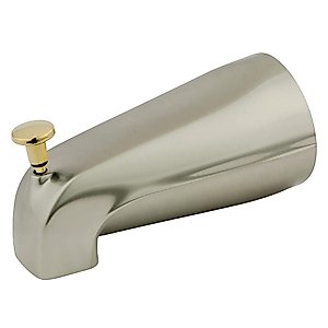 Kingston Brass K188A9 Designer Trimscape Showerscape 5-Inch Tub Spout with Diverter, Brushed Nickel and Polished Brass