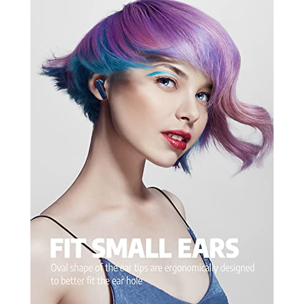 AIHOOR Wireless Earbuds for iOS & Android Phones, Bluetooth 5.3 in-Ear Headphones with Extra Bass, Built-in Mic, Touch Control, USB Charging Case, 30hr Battery Earphones, Waterproof for Sport