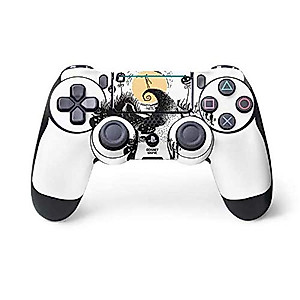 Skinit Decal Gaming skin compatible with PS4 Pro/Slim Controller - Officially Licensed Disney The Nightmare Before Christmas Jack on Spiral Hill Art Design