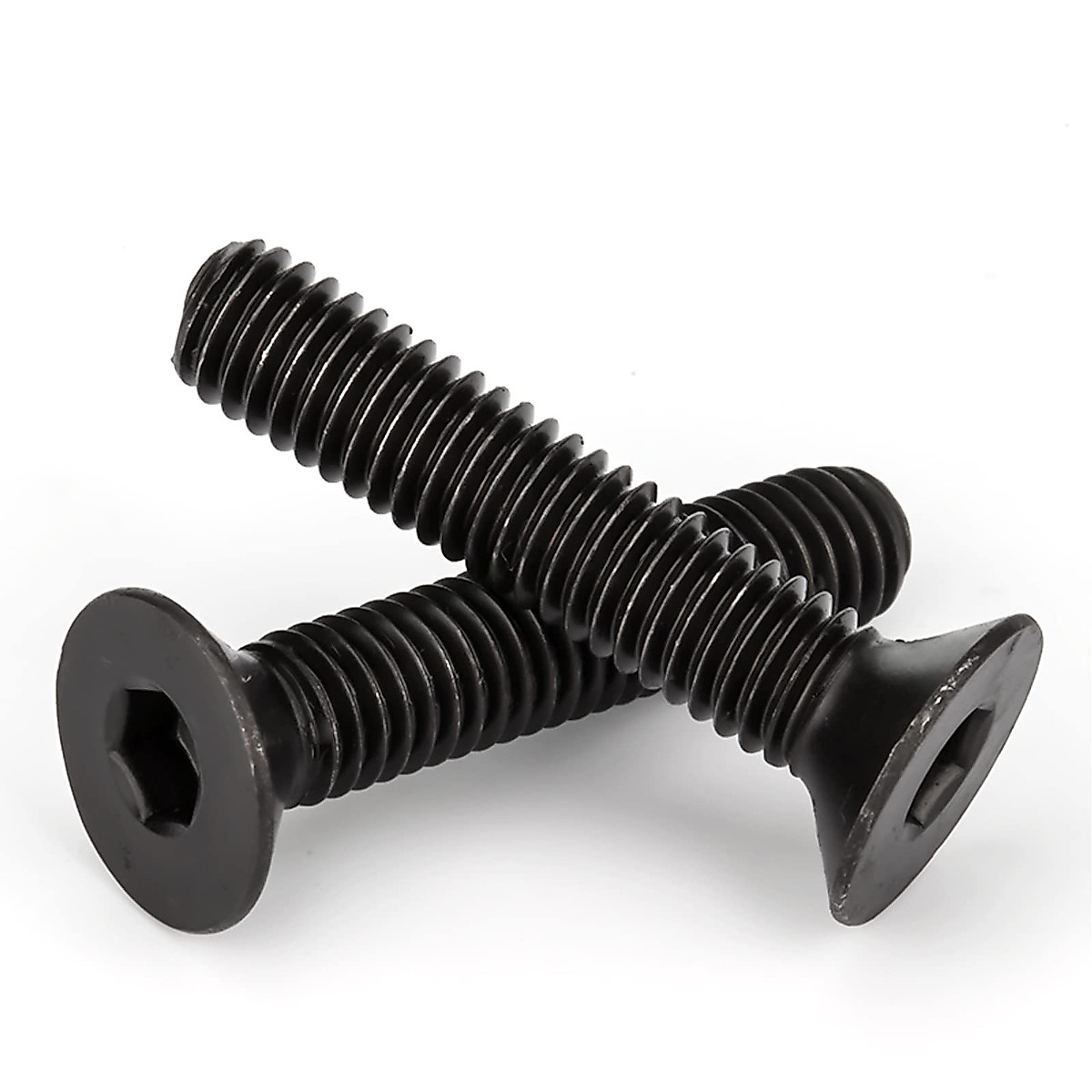 M10-1.5 x 70mm Flat Head Socket Cap Screws,Alloy Steel Grade 10.9, DIN 7991,Black Oxide, Allen Hex Drive,Hex Socket Drive, Fully Thread 4Pcs