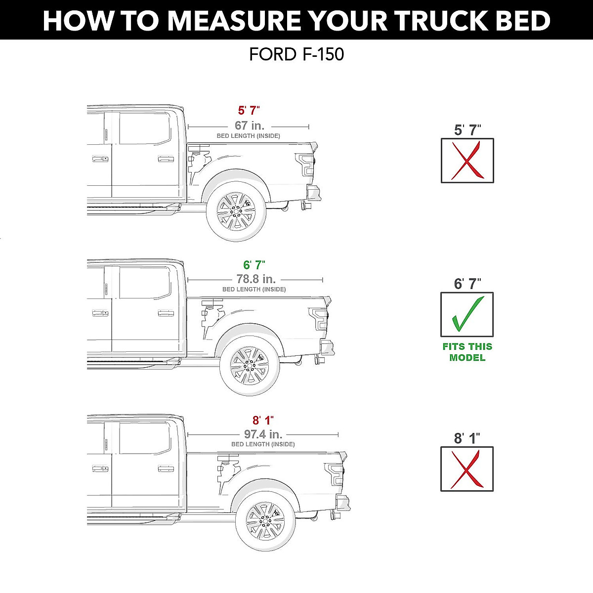 Tonno Pro Hard Fold, Hard Folding Truck Bed Tonneau Cover | HF-356 | Fits 2009 - 2014 Ford F-150 (does not fit track system) 6' 7" Bed (78.8")