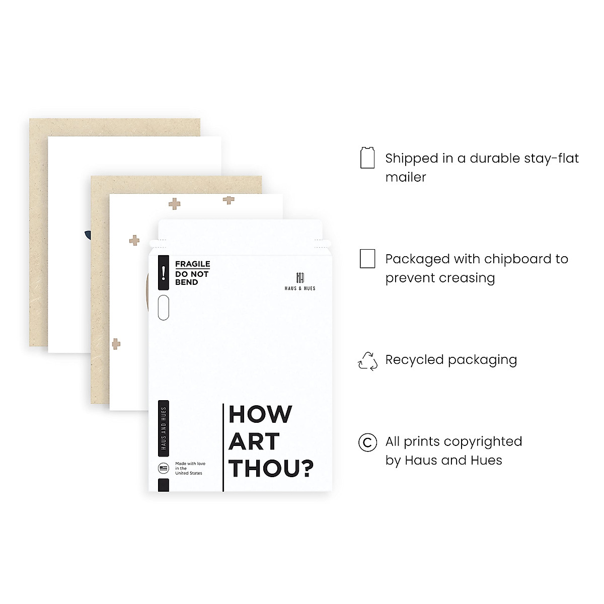 HAUS AND HUES Boho Nursery Wall Decor Set of 6 Baby Room Wall Decor for Baby Boy Nursery and Baby Girl Nursery Decor | Kids Wall Art Nursery Art Prints Baby UNFRAMED 8"x10"