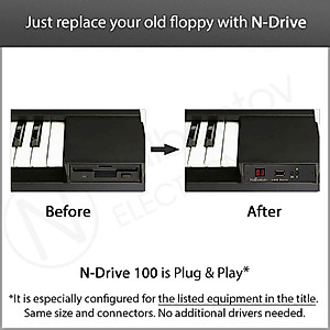 Nalbantov USB Floppy Disk Drive Emulator N-Drive 100 for Akai MPC-60 MK I (Version 1)