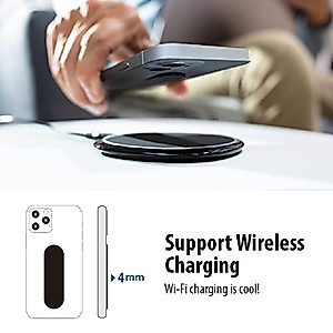 Momostick Flatstick, Cell Phone Finger Grip Strap Holder for Hand, Cell Phone Stand, New Slim Finger Loop Selfie Grip Compatible with Most Smartphones - Matte Navy