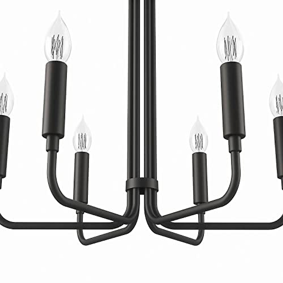 Modway Rekindle 6-Light Chandelier in Black