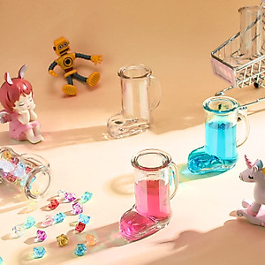 6 Pcs 1.7 oz Cowboy Boot Shot Glass Clear Mini Glass Boot Entertainment Funny Shot Glasses Heavy Base Beer Boot Shoe Drinking Glass Beverage Drinking Glassware for Whiskey Liquor Cowboy Party Decor