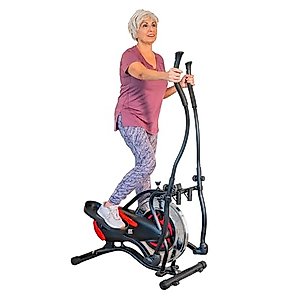 ORBITREK Elite Elliptical Machine for Home Workouts, Compact Exercise Equipment for Home Use, Cardio Training Machine with Variable Resistance, Compact Design, Supports Upto 300 lbs Weight Capacity