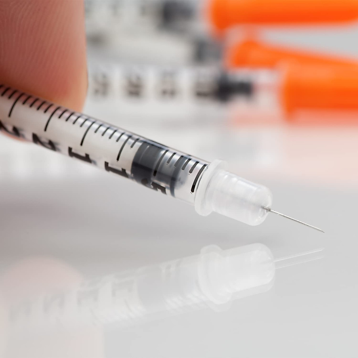 20 Pack 1ml 1cc Plastic Measuring Cylinder with 30Ga 0.5 Inches, Individually Sealed Packaged