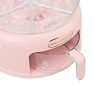 Dry Food Rice Storage Box, Rotating Grain Dispenser Rice Bucket, Large Capacity Food Dispenser Kitchen Food Organizer for Household Kitchen Home(Sakura Pink)