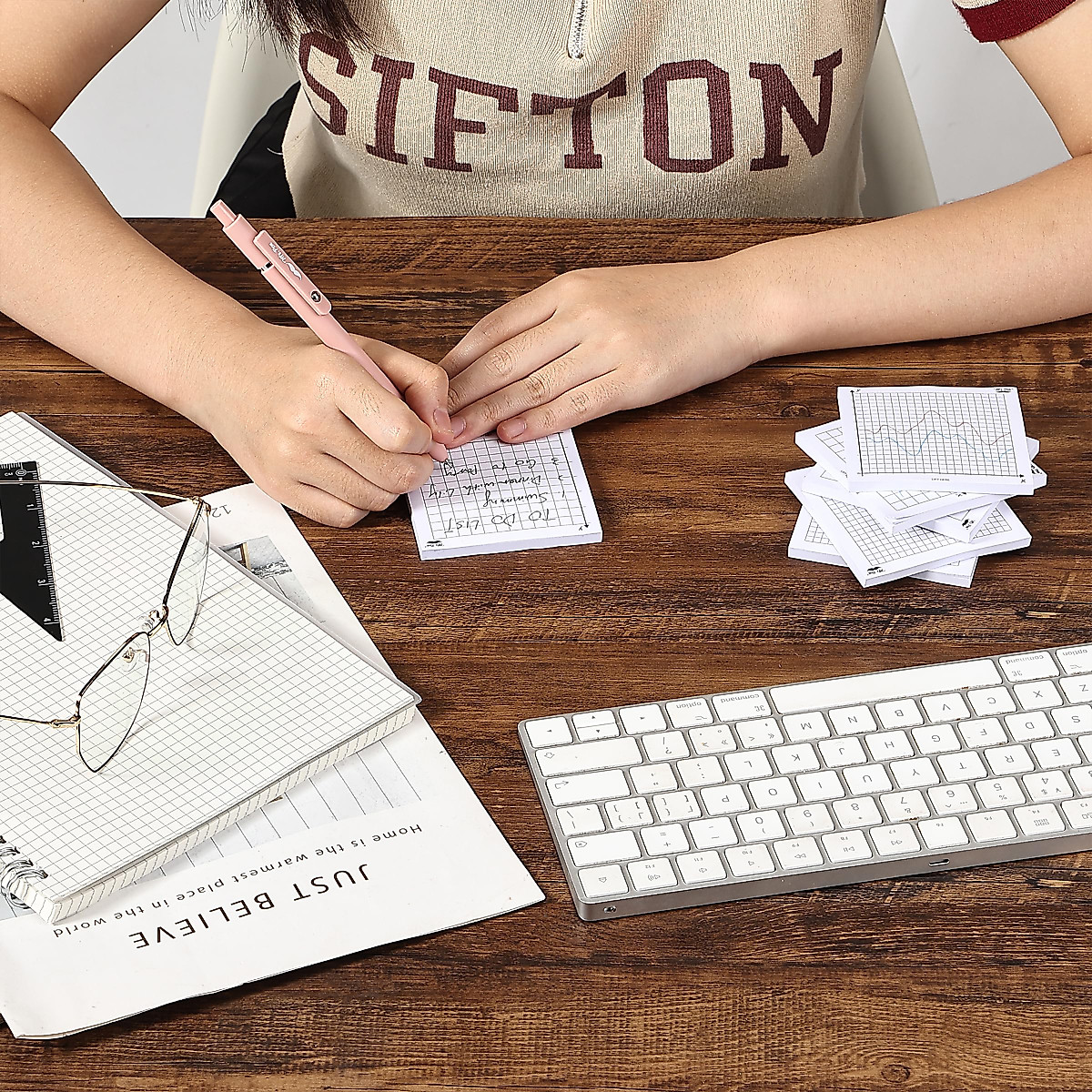 Mr. Pen- Graph Paper Sticky Notes, 6 Pads, 3x3 Inch, Graph Sticky Notes, Math Graph Paper, Graphing Sticky Notes, Grid Sticky Notes, Grid Notepad, Mini Graph Paper