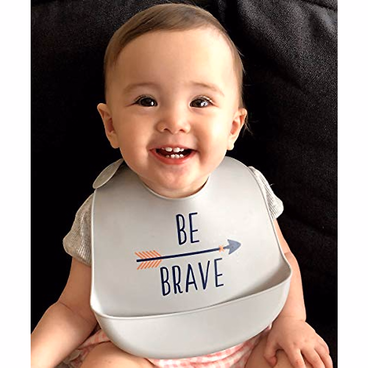 Hudson Baby Unisex Baby Silicone Bibs, Fox, One Size