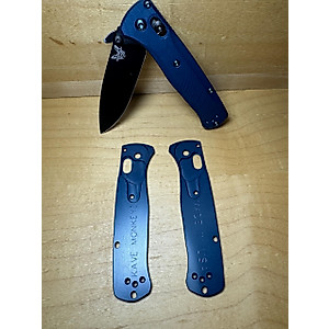 Generic Midnight Lagoon Blue, Billet Aluminum, Full Size Bugout, Topography side Scales, Gift for dad, Everyday Carry Knife Scales