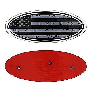 9 Inch Front Grille Tailgate Emblem for Ford, Oval 9"X3.5", Decal Badge Nameplate for Ford 04-14 F150 F250 F350, 11-14 Edge, 11-16 Explorer, 06-11 Ranger