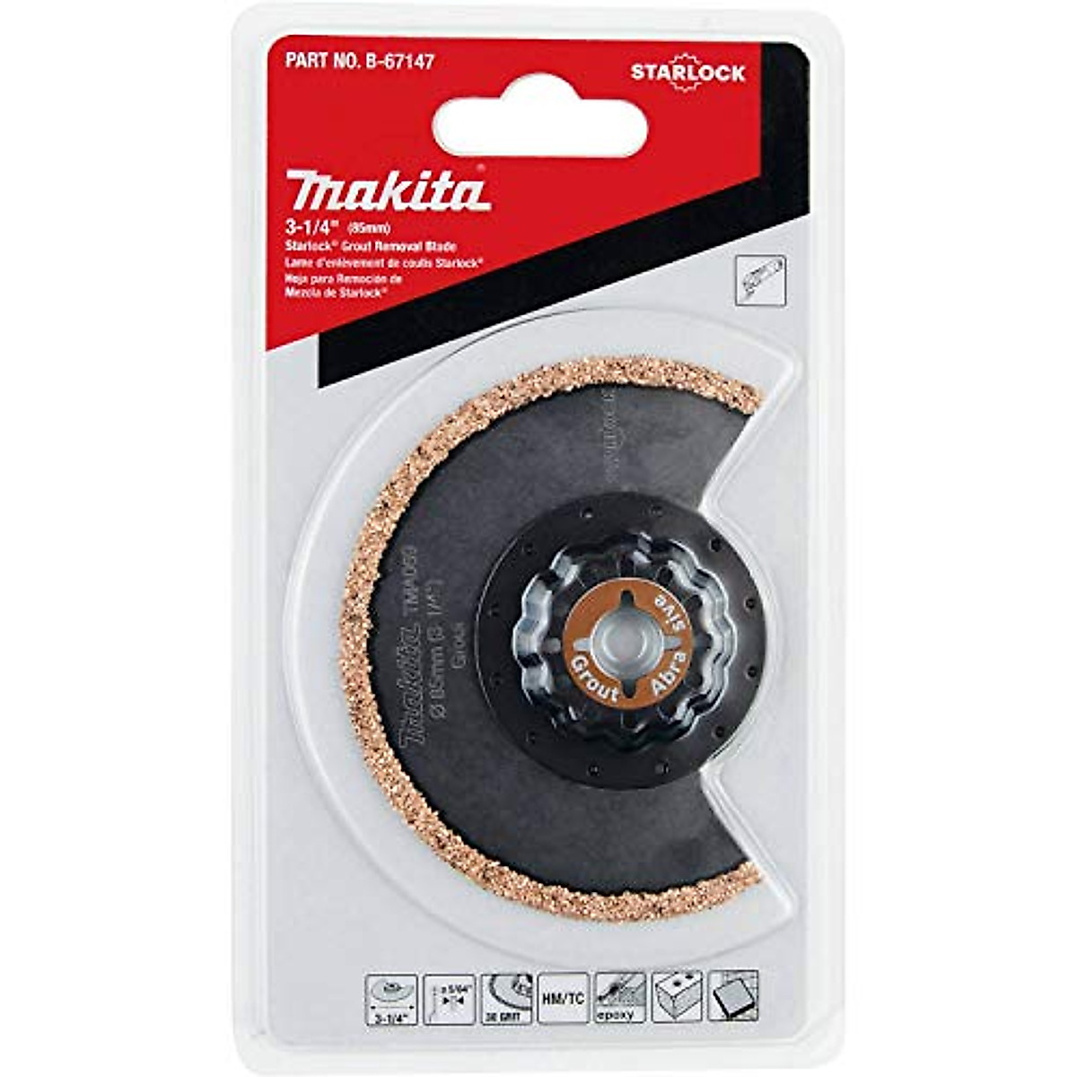 Makita B-67147 3-1/4" Starlock® Grout Removal Blade
